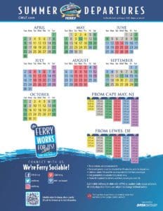 Cape May-Lewes Ferry Schedule / Delaware Beaches Visitors Guide