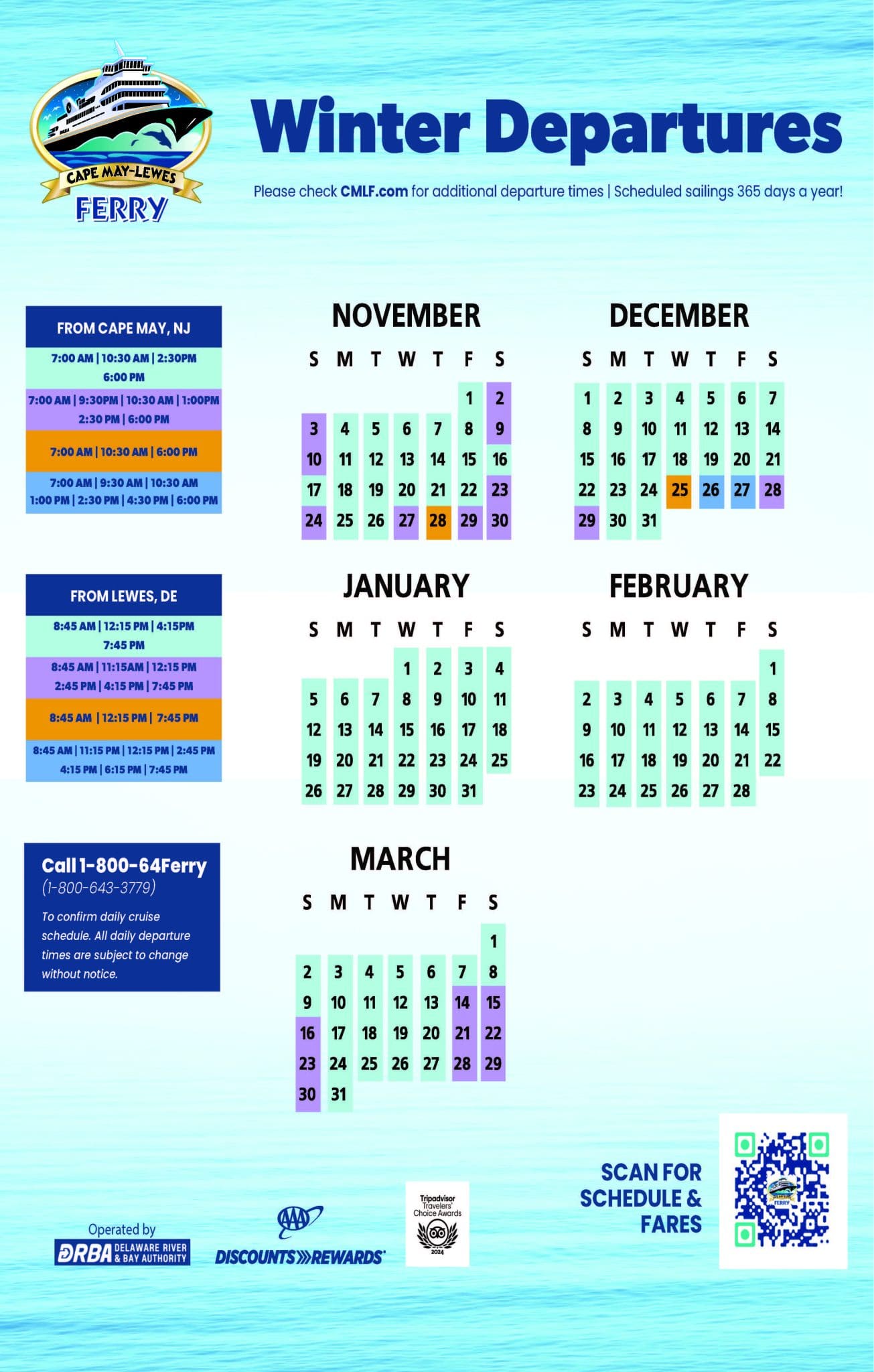 Cape May-Lewes Ferry Schedule / Delaware Beaches Visitors Guide