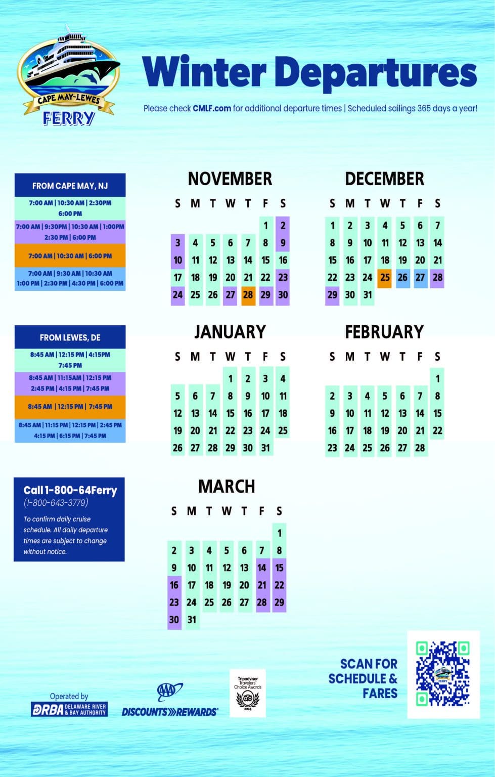 Cape May-Lewes Ferry Schedule / Delaware Beaches Visitors Guide