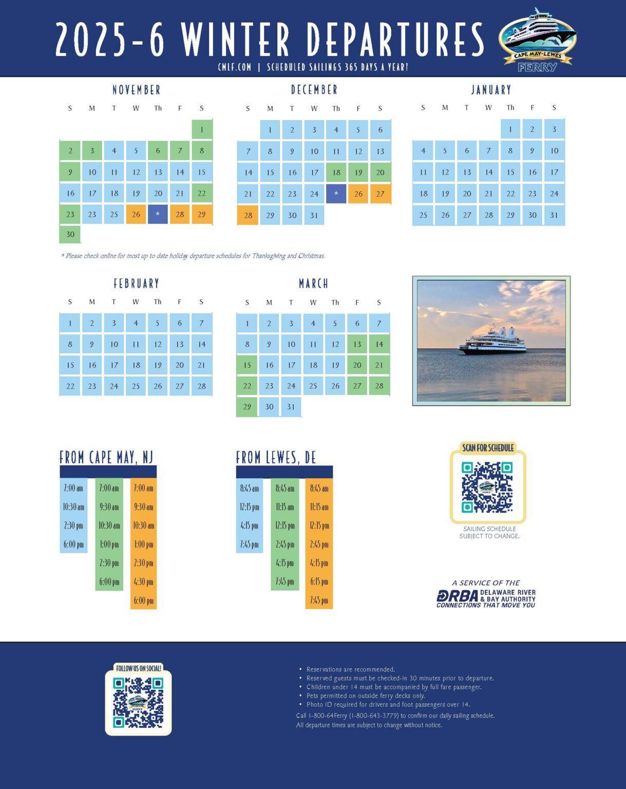 Cape May-Lewes Ferry Schedule / Delaware Beaches Visitors Guide